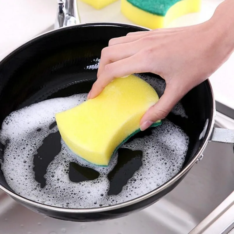 Dish Washing Sponge With Handle, Eco Friendly Kitchen Sponges, Nano ...