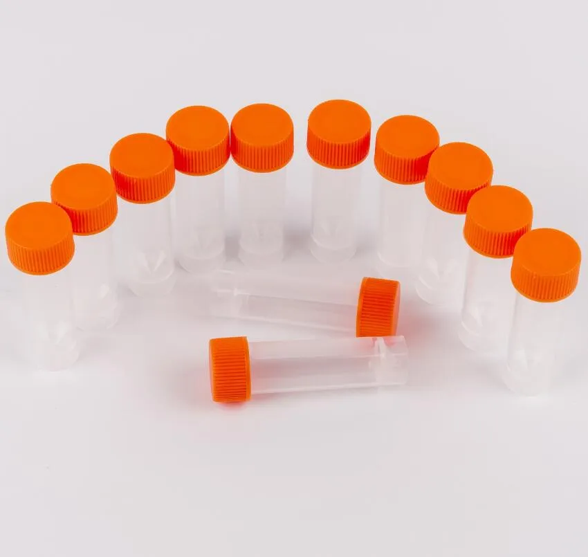 5ml Cryovial Plastic Test Tubes With Screw Seal Cap Ideal For Lab And ...