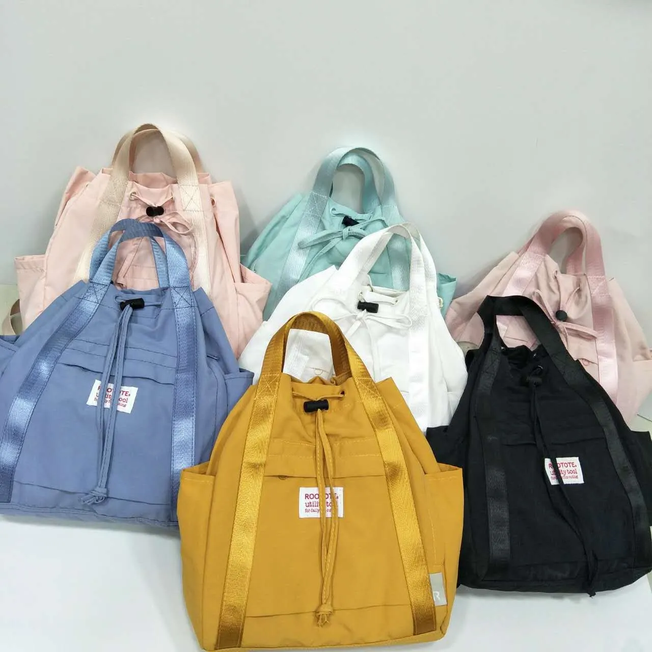 Rootote Women's Casual Backpack Drawstring Totes Bag Outdoor Weekender ...