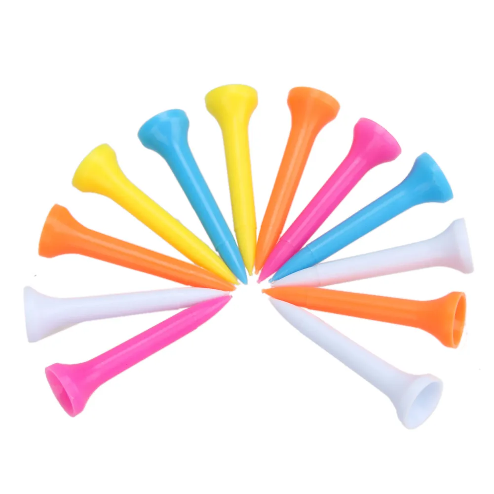 Set Of 42mm Multi Colored Plastic Unbreakable Golf Tees With Rubber ...