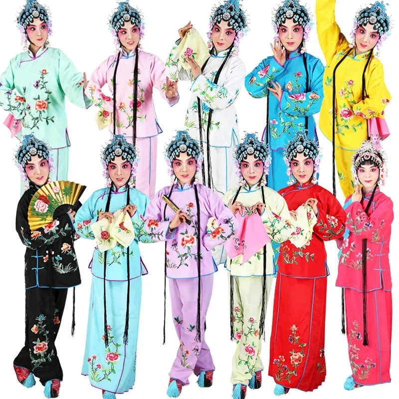 Authentic Chinese BeiJing Opera Performance Costume Set Embroidered Red ...