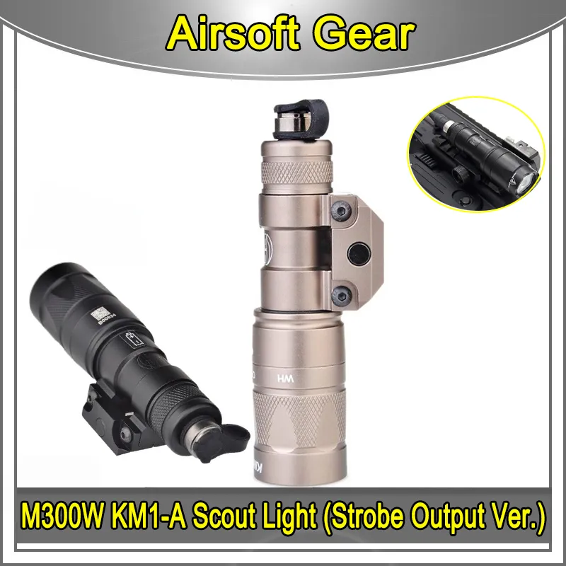 Compact SF M300W Mini Scout LED Flashlight 130 Lumens For AEG GBB M16 ...