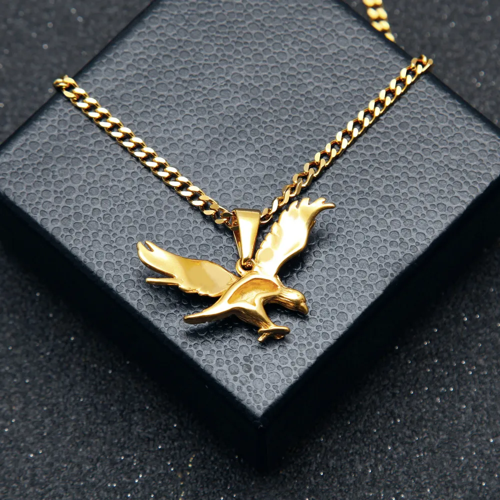 Dapeng Wings Eagle Gold Bird Necklace Lucky Animal Figure Hip Hop Men's ...