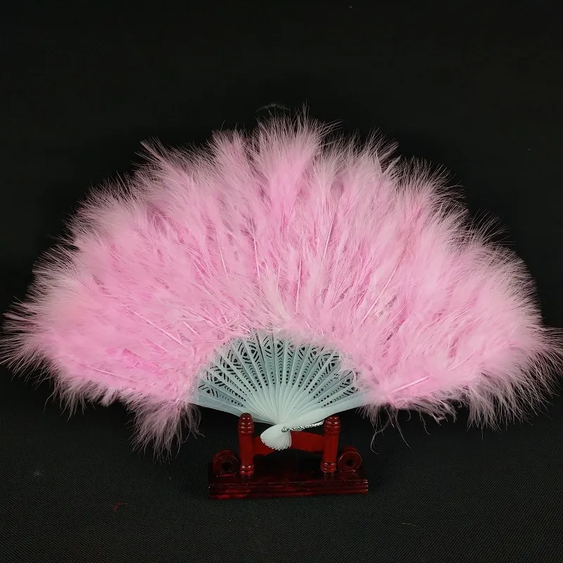 Plastic Feather Fans For Weddings, Stages | Handheld Folding Flapper ...