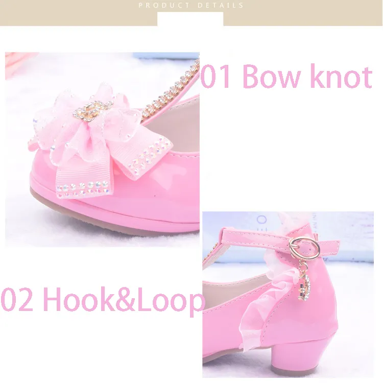 Children Party Leather Shoes Toddler Girls PU Lace Flower Dress Shoes ...