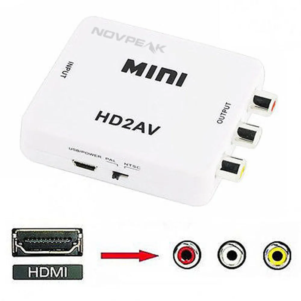 DHgate.com:4K Mini HDMI to AV Composite Video Converter Adapter with Audio and Retail Packaging ...