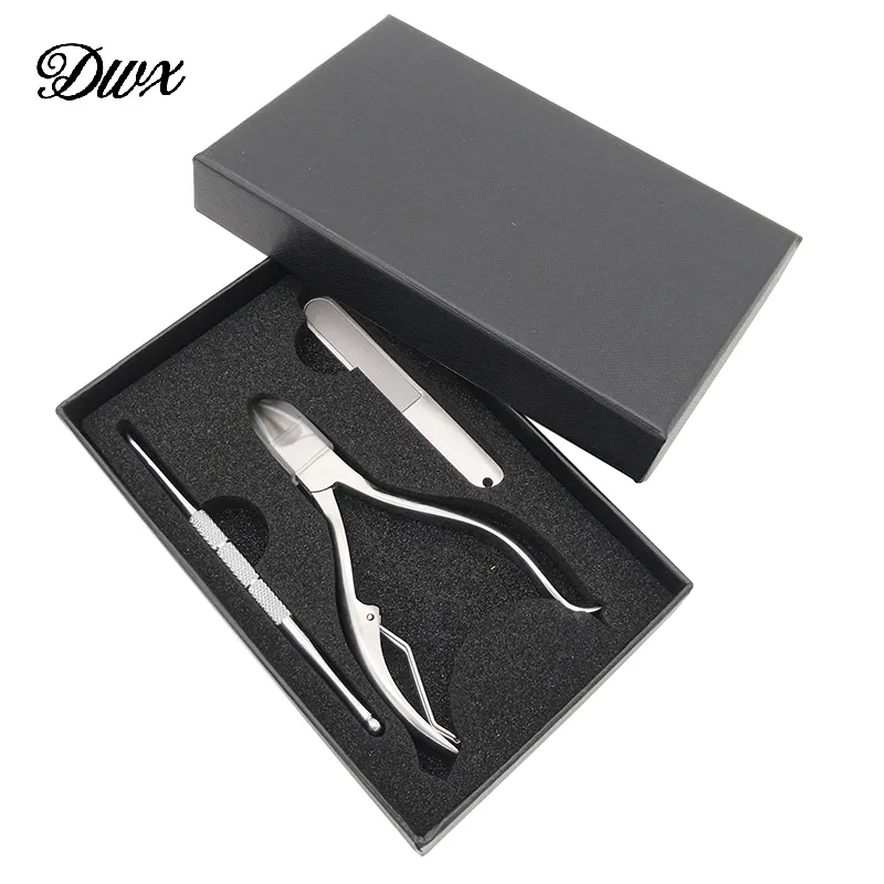3-Piece Manicure Set Kit with Stainless Steel Nail Nippers and Ear Pick ...