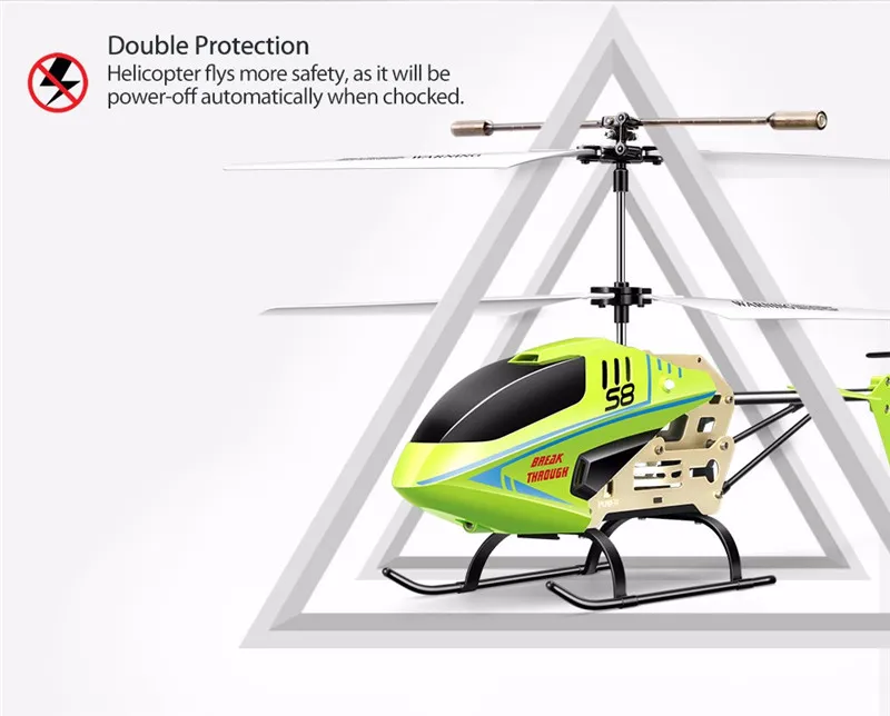 SYMA S8 3.5CH RC Hélicoptère Électrique Avec Gryo Télécommande ...