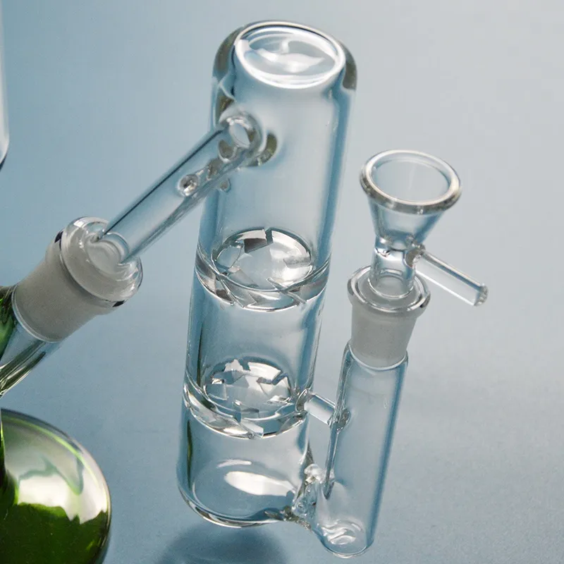 45 Degree Ash Catcher Double Turbine Disc Perc, 14mm Ash Catcher, Clear ...