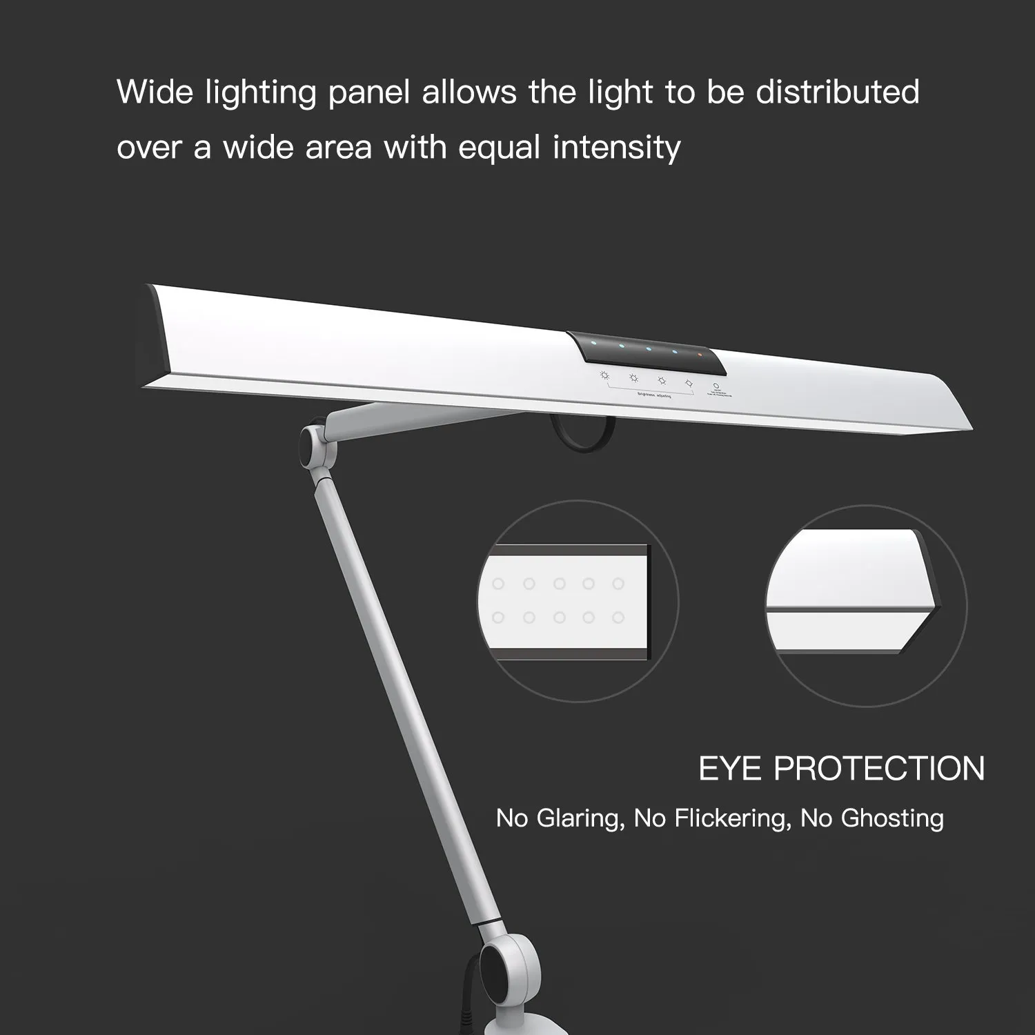 LED Architect Desk Lamp with Clamp - Swing Arm Task Light, Touch ...