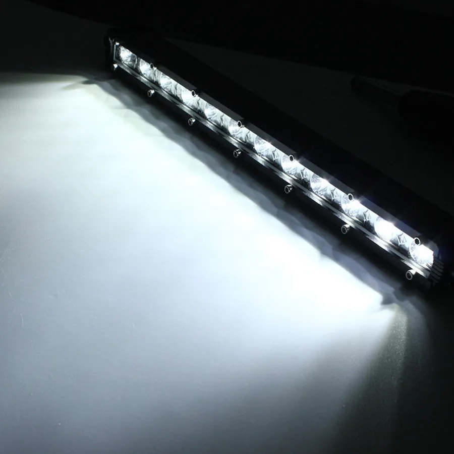 Pampsee 13 Inch 36W 16200LM White LED Spot Work Light Bar Waterproof ...
