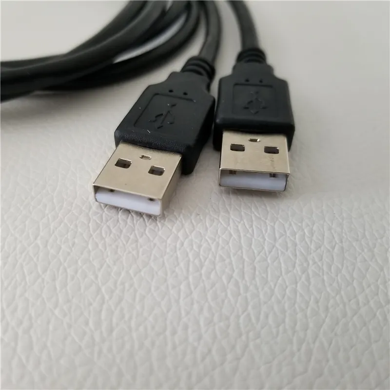 Dual USB 2.0 Extension Cable With Panel Mount Screw Holes Black 1 Meter ...