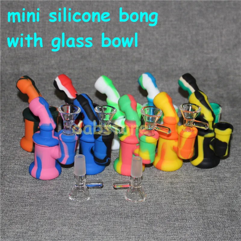 Silicone Dabber Pipe Beaker Bongs 3.5'' Silicon Hand Water Pipes Oil ...