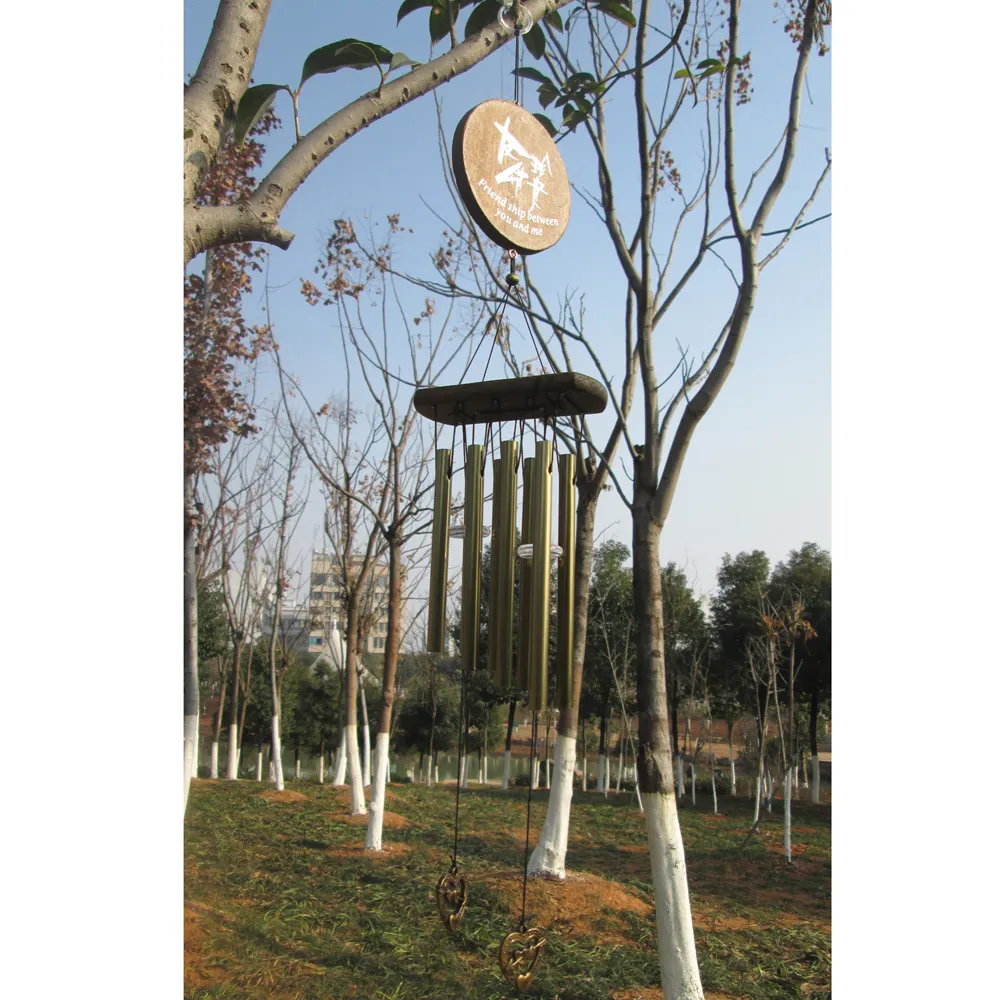 Hanging Antique Bronze 8 Tubes Wood Wind Chimes Chapel Church Bells ...