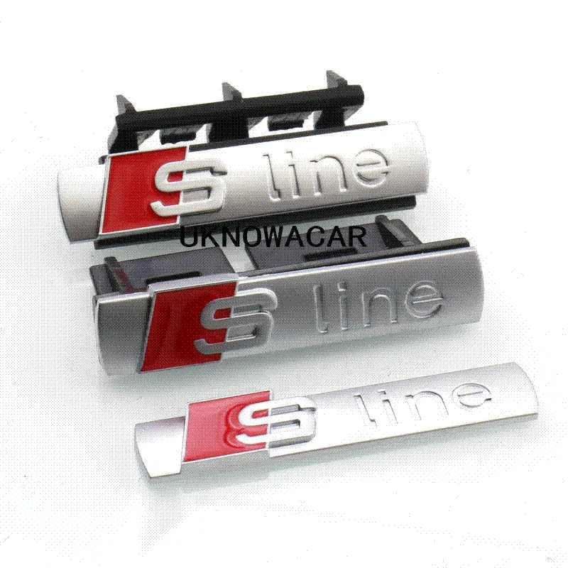 3D Metal S Line Logo Sline Voiture Grille Avant Adhésif Emblème Badge ...