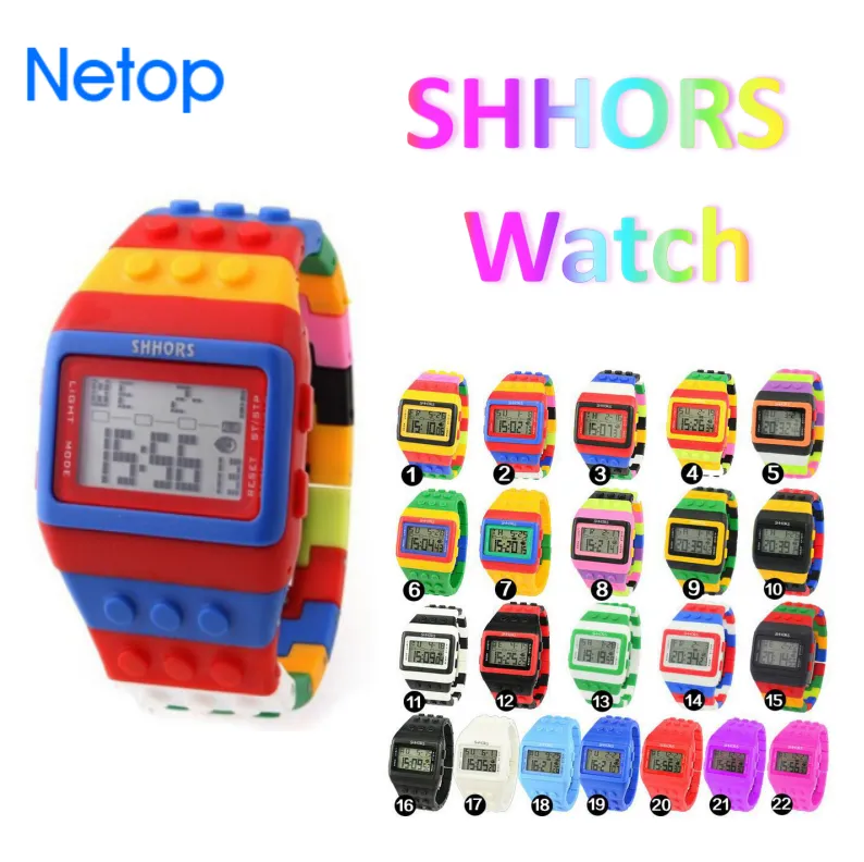 Rainbow Stripe Digital LED Kids Watch Unisex Fashion Kids Watch For ...
