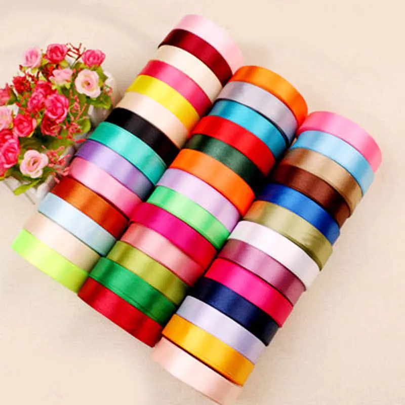 25 Yards Of 2cm Cotton Ribbon Silk Satin Ribbon For DIY Crafts, Cars ...