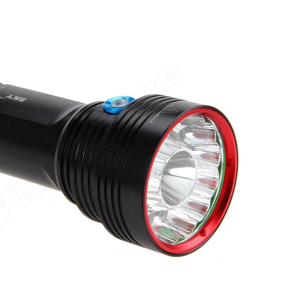 25000 Lumens Super Bright Led Flashlight, Waterproof 14x XM L T6 With ...