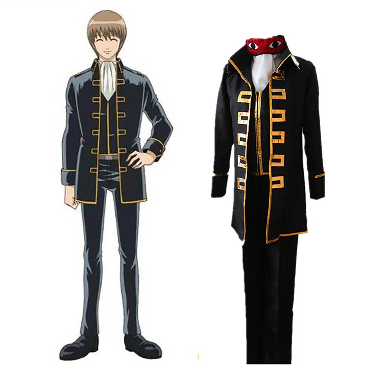 Gintama Shinsengumi Team Okita Sougo/Kondou Isao Cosplay Uniform Suit ...