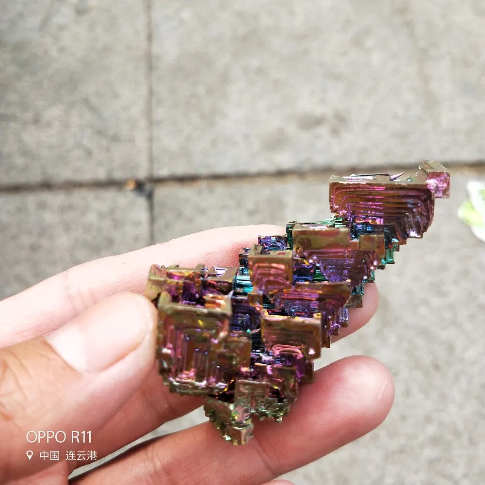 50g Natural Mithril Ore Stone Crystal Quartz Colorful Mithril Deposit ...