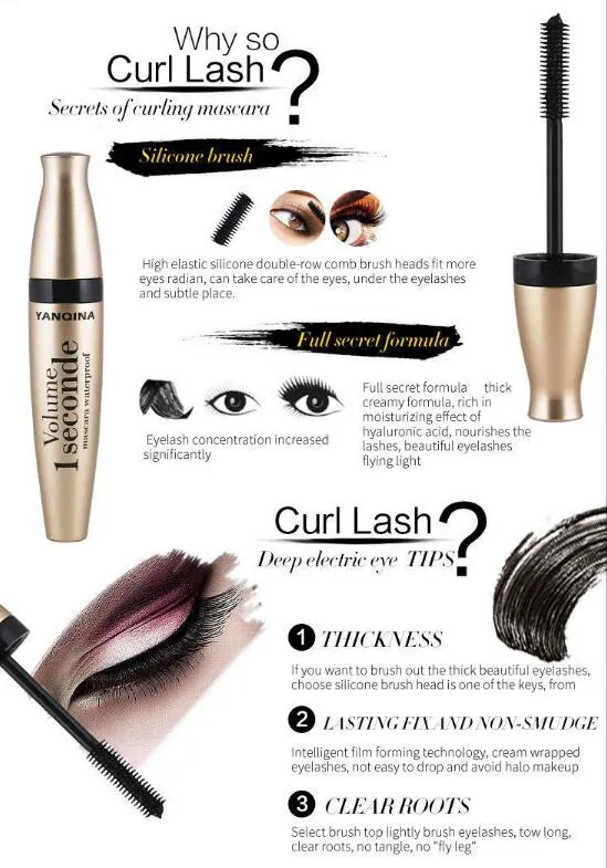 Beauty Makeup Mascara Long And Thick Waterproof Roll Tab Extension Of ...