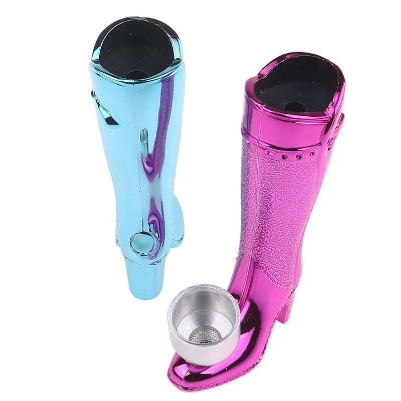 Newest High Heel Pipe Shape Metal Smoking Pipes Hookah Shisha Exquisite ...