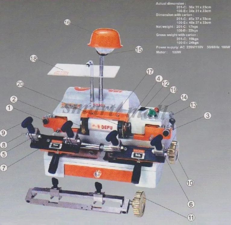 100E1 220v/50hz Vertical Key Cutter Defu Key Cutting Machine For ... 100E1 220v/50hz Vertical Key Cutter Defu Key Cutting Machine For ...