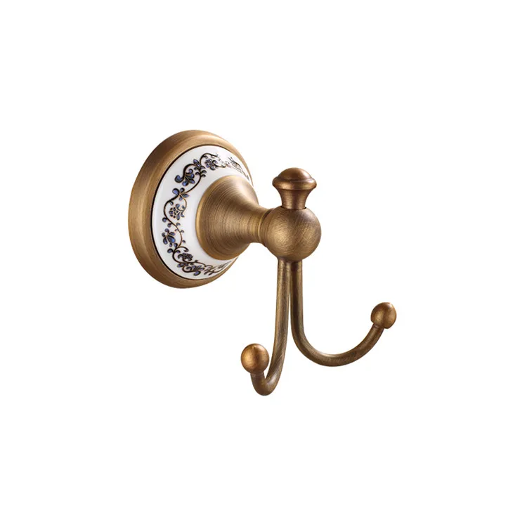 Copper Robe Hooks Ceramic Holder Wall Mounted Coat Hooks Anti Corrosion ...