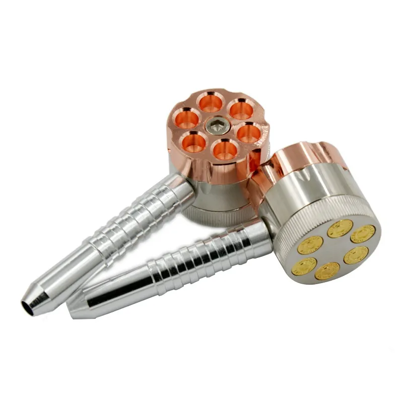 Metal Smoking Pipe Aluminium Alloy Bullet Shape Herb Pipes Tube Unique ...