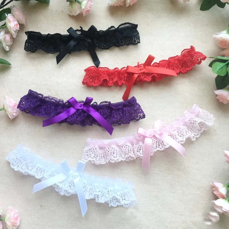 Sexy Lace Wedding Garter Set - Handmade Bridal Leg Garters with Bow ...