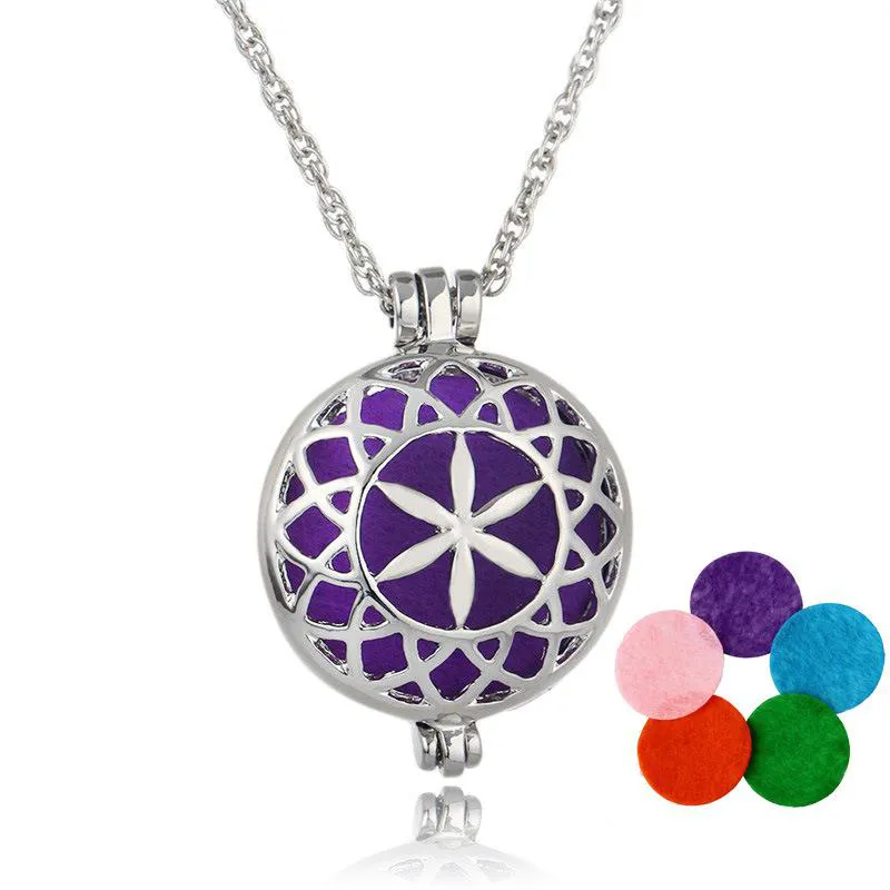 Vintage Aromaterapia Perfume Aceites Esenciales Difusor Collar Medallón ...