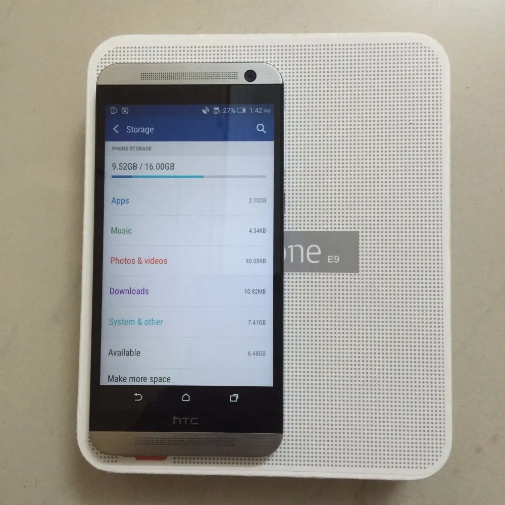 Refurbished Original HTC One E9 E9 Plus MTK6795 Octa Core 20MP 16GB/32GB 5.5 Inch Dual SIM ...