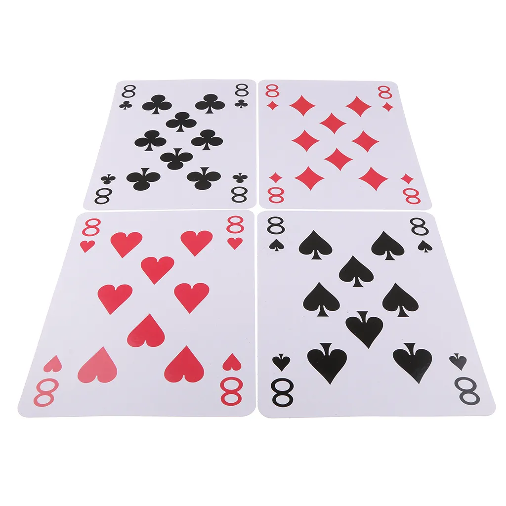 A4 Size Full Deck Super Big Jumbo Jumbo Poker Index Playing Cards For ...