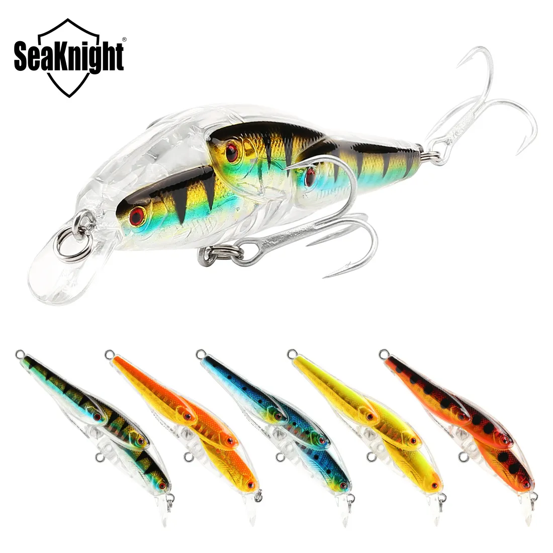Multi Fish Minnow Laser Live Target Fishing Lures 78mm 10.2g Shallow ...
