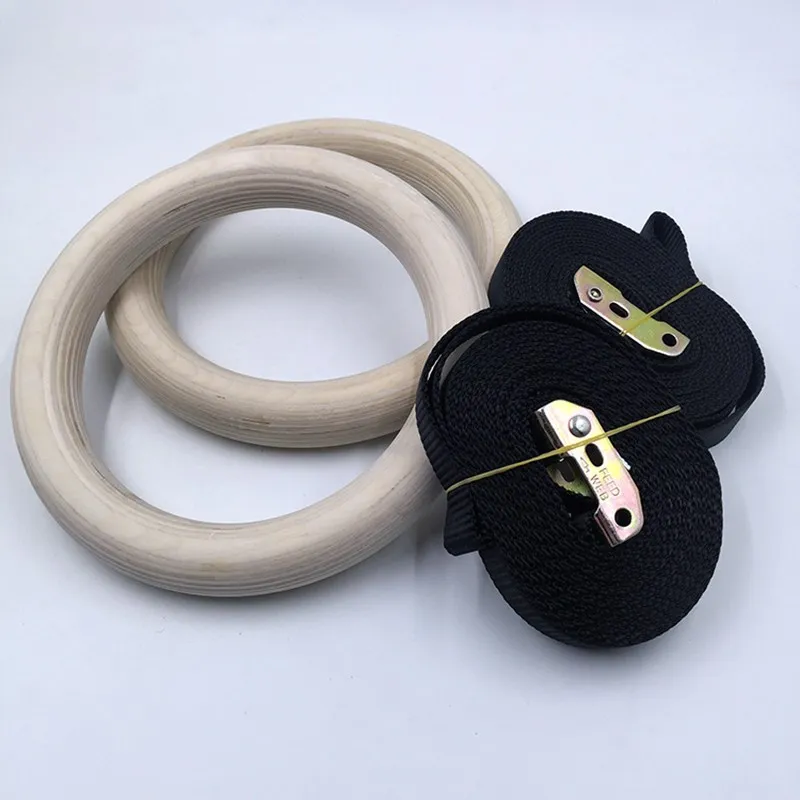 DHgate.com:28mm Wooden Gymnastic Rings for CrossFit, Pull-Ups, Muscle ...