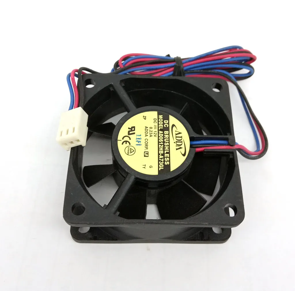 Original ADDA AD0612HB-A73GL 12 Volt 0.23A 60x60x25mm Dual Ball Bearing ...