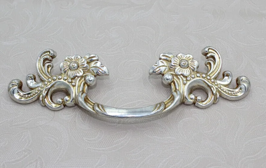 Hole Space 45mm Kitchen Cabinet Handles Antique Silver Drawer Pulls ...