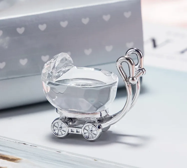 Clear Crystal Baby Carriage Party Favors for Wedding and Baby Shower ...