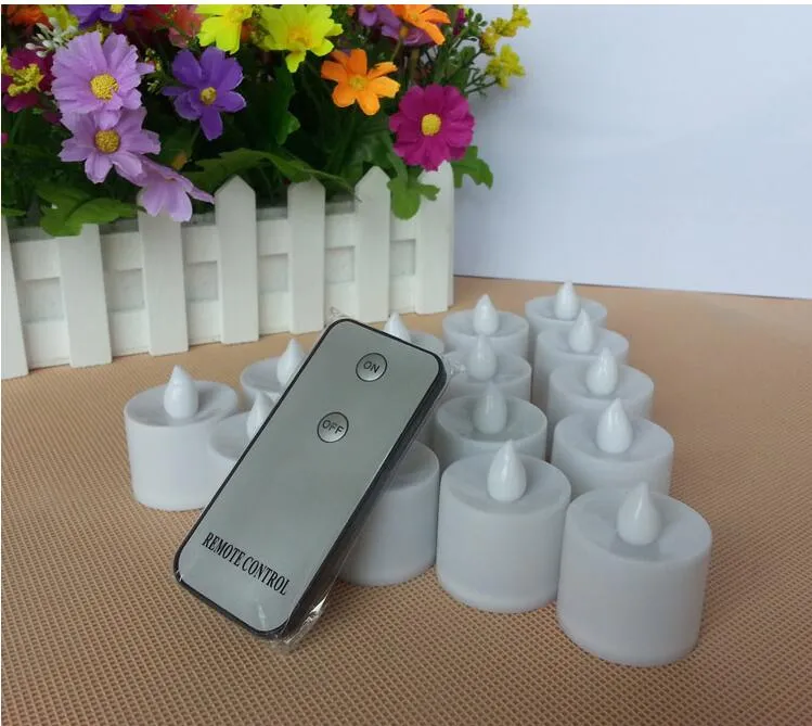 LED Tea Light Candles With Remote Control Flameless, Flickering ...