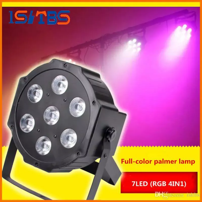 Newest 7x12W 72W LED Stage Light Voice-Control AC110-240V LED Flat SlimPar Quad Light 4in1 LED ...