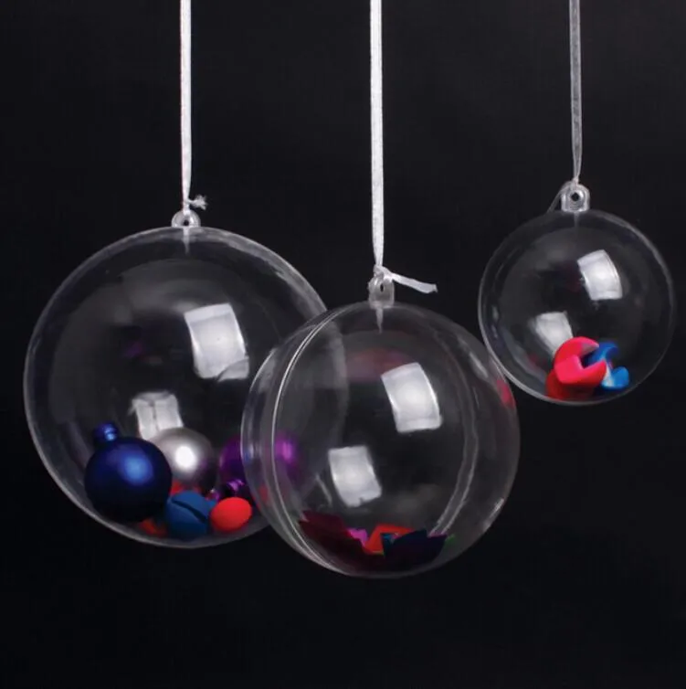 DHgate.com:Clear Plastic Openable Christmas Ornament Balls for DIY ...