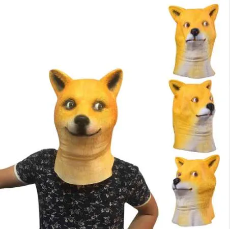 Shiba Inu Dog Head Mask: Realistic Animal Mask for Halloween, Cosplay ...