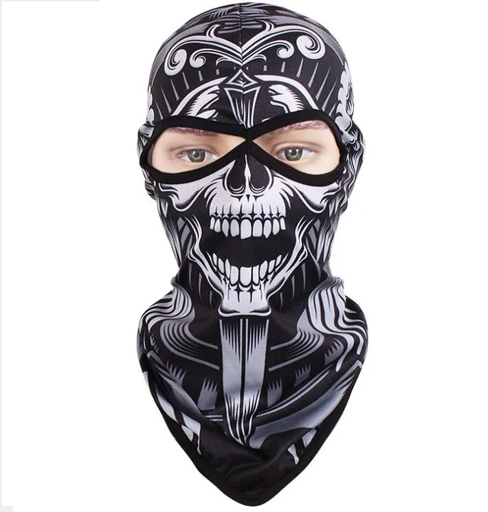 Summer Uv Protection Face Masks Skull Skeleton Scream Printed Cycling ...