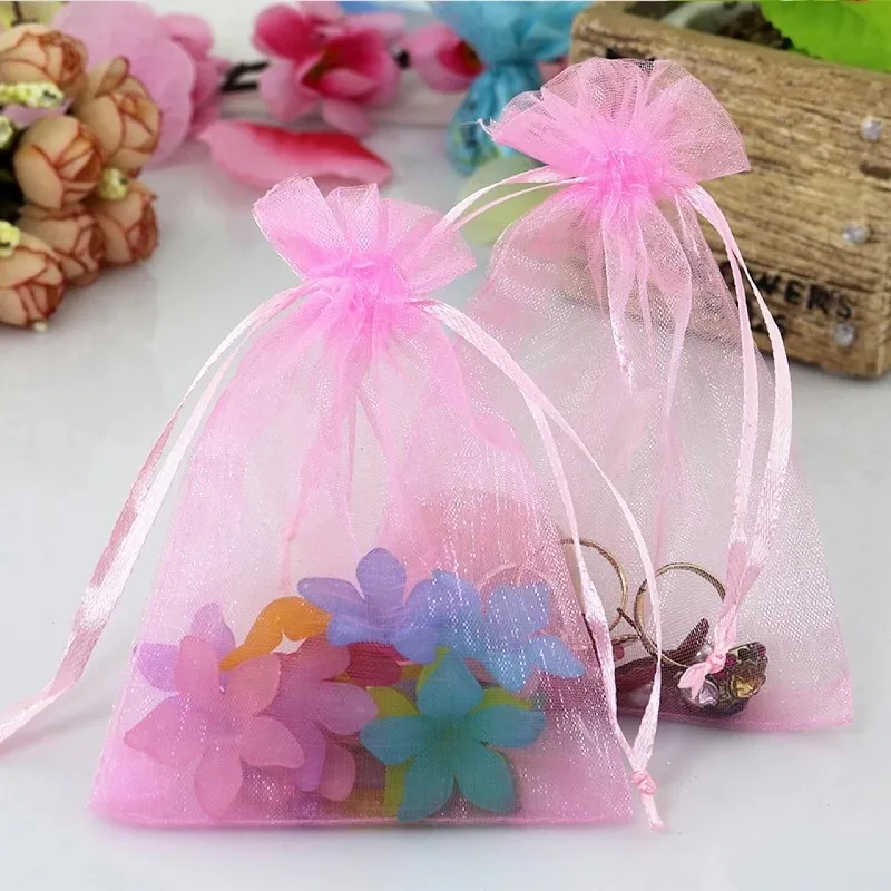 20x30cm Organza Drawstring Bags - Elegant Gift Wrapping Pouches ...