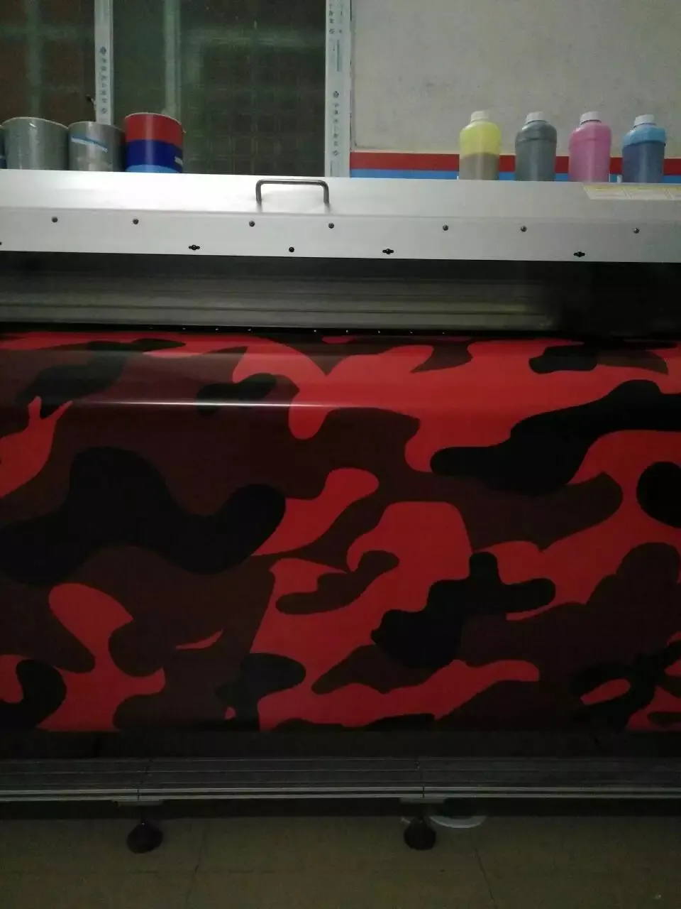 Camo Wrapping Red Arctic Blue Car Camouflage Wrap Matte Vinyl Covering ...