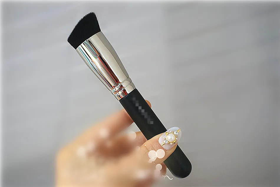 Foundation Brushes Slanted Flat Top, Copper Ferrule, Apply Makeup ...