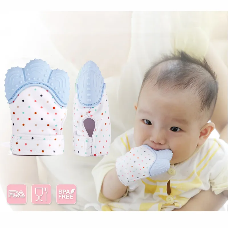 DHgate.com:5-Pack Pastel Teething Mittens: Silicone Chewable Glove ...