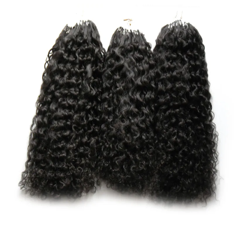 DHgate.com:Micro Loop Hair Extensions: 300g Kinky Curly Mongolian Human ...