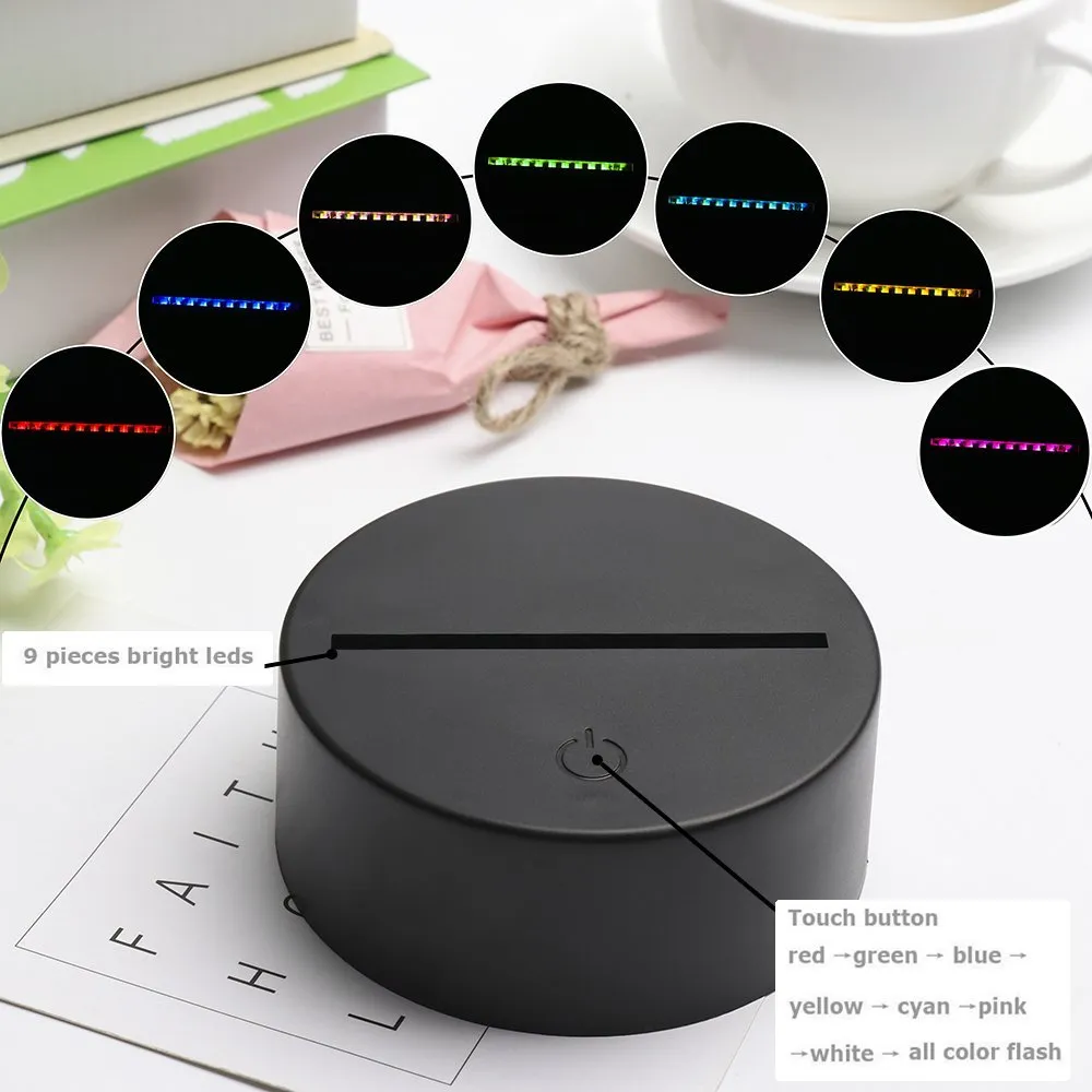 Base De Luz LED Colorida Para Panel Acrílico De 4 Mm Con 10 LED, es ...