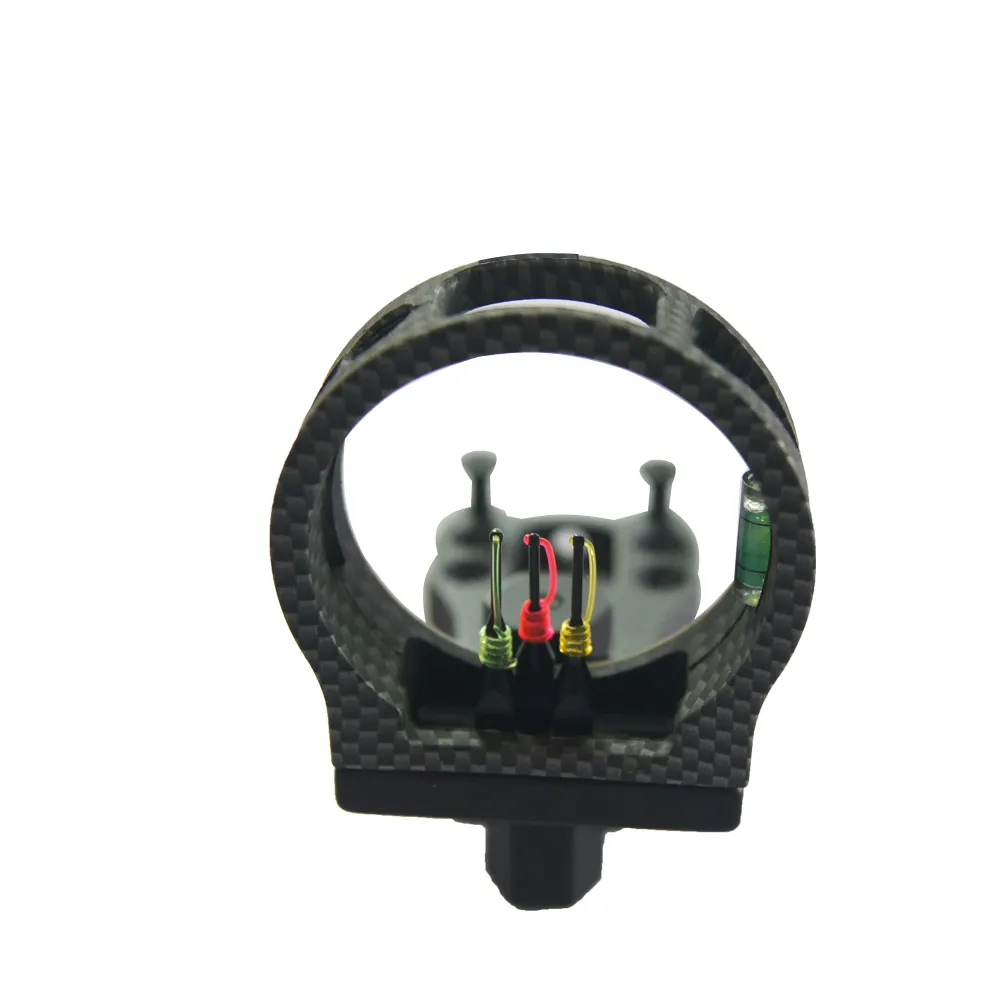 Compound Bow Sight, 3 Pin Bow Sight With 019 Optic Fiber Pins, Carbon ...